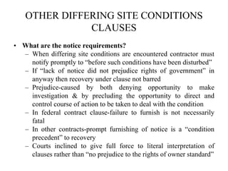 Differing Site conditions in a typical en | PDF
