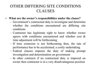 Differing Site conditions in a typical en | PDF