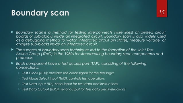 Level sensitive scan design(LSSD) and Boundry scan(BS) | PPT
