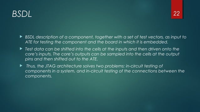 Level sensitive scan design(LSSD) and Boundry scan(BS) | PPT