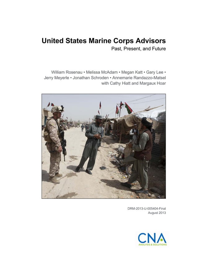 CNA, USMC Advisors Aug2013 | PDF