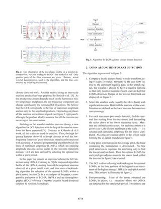 GLOTTAL CLOSURE INSTANT DETECTION USING LINES OF MAXIMUM AMPLITUDES (LOMA) OF THEWAVELET ...