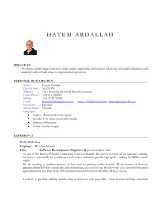HatemCV201508 | DOC