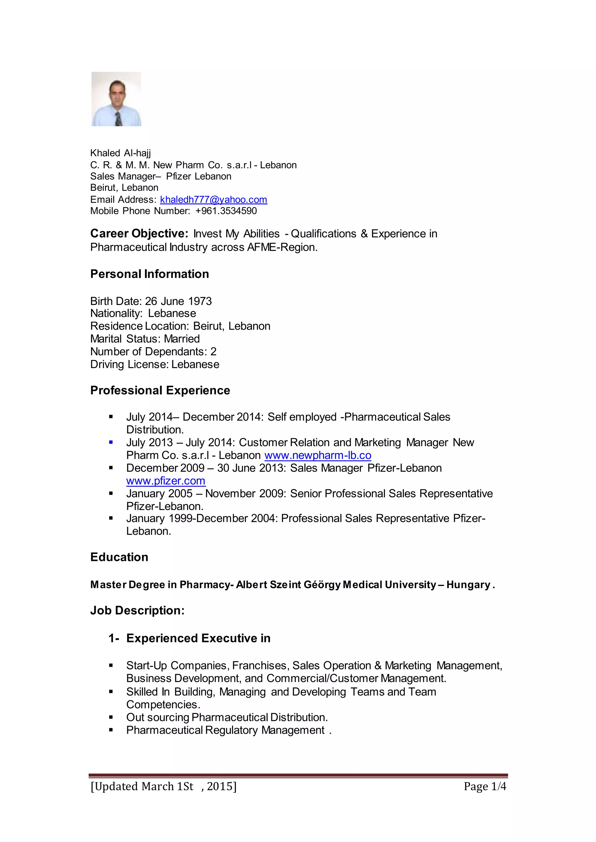 khaled elhage cv document 2015 | DOCX