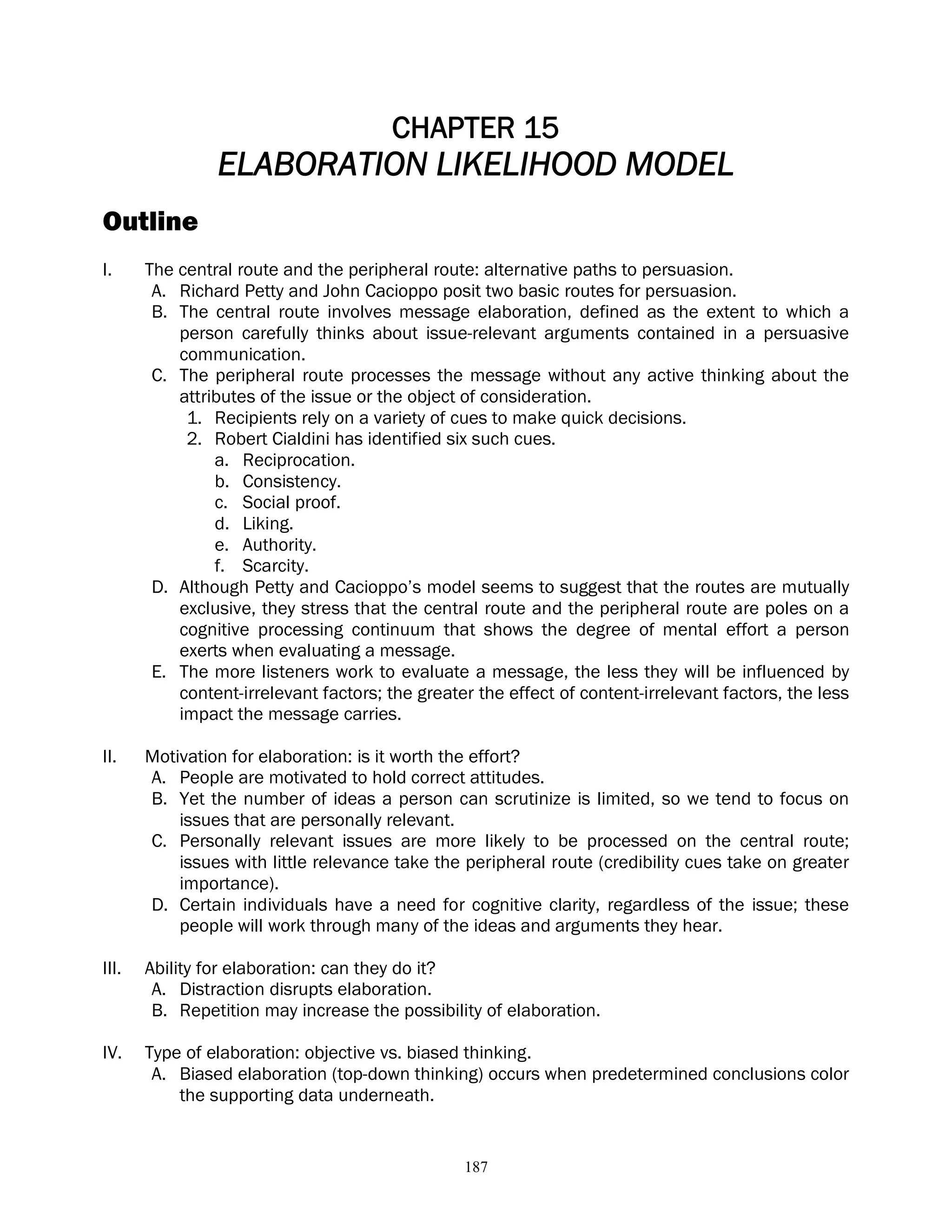 15 elaboration likelihood model | PDF