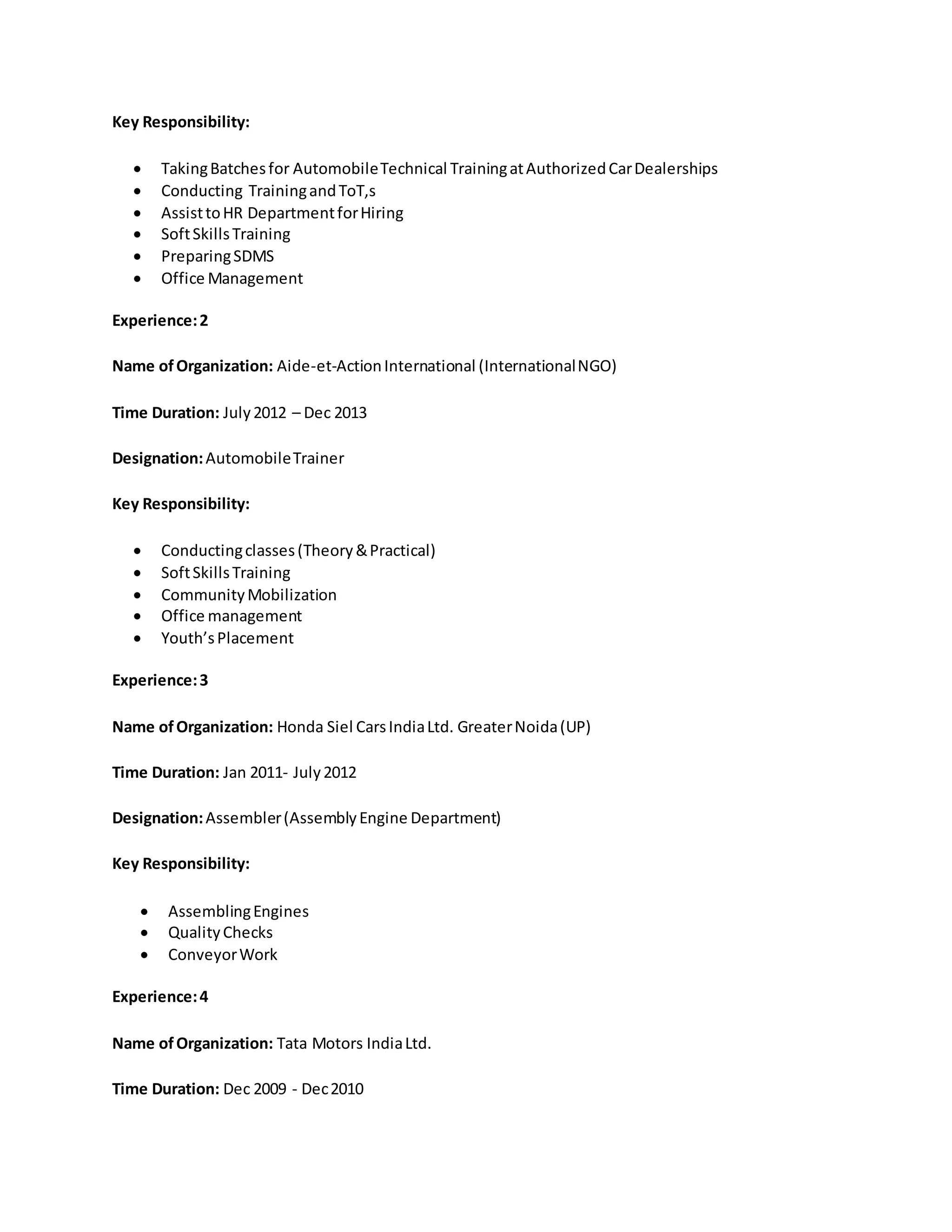 CURRICULUM VITAE _ Jitendra Singh (1) | DOCX | Careers