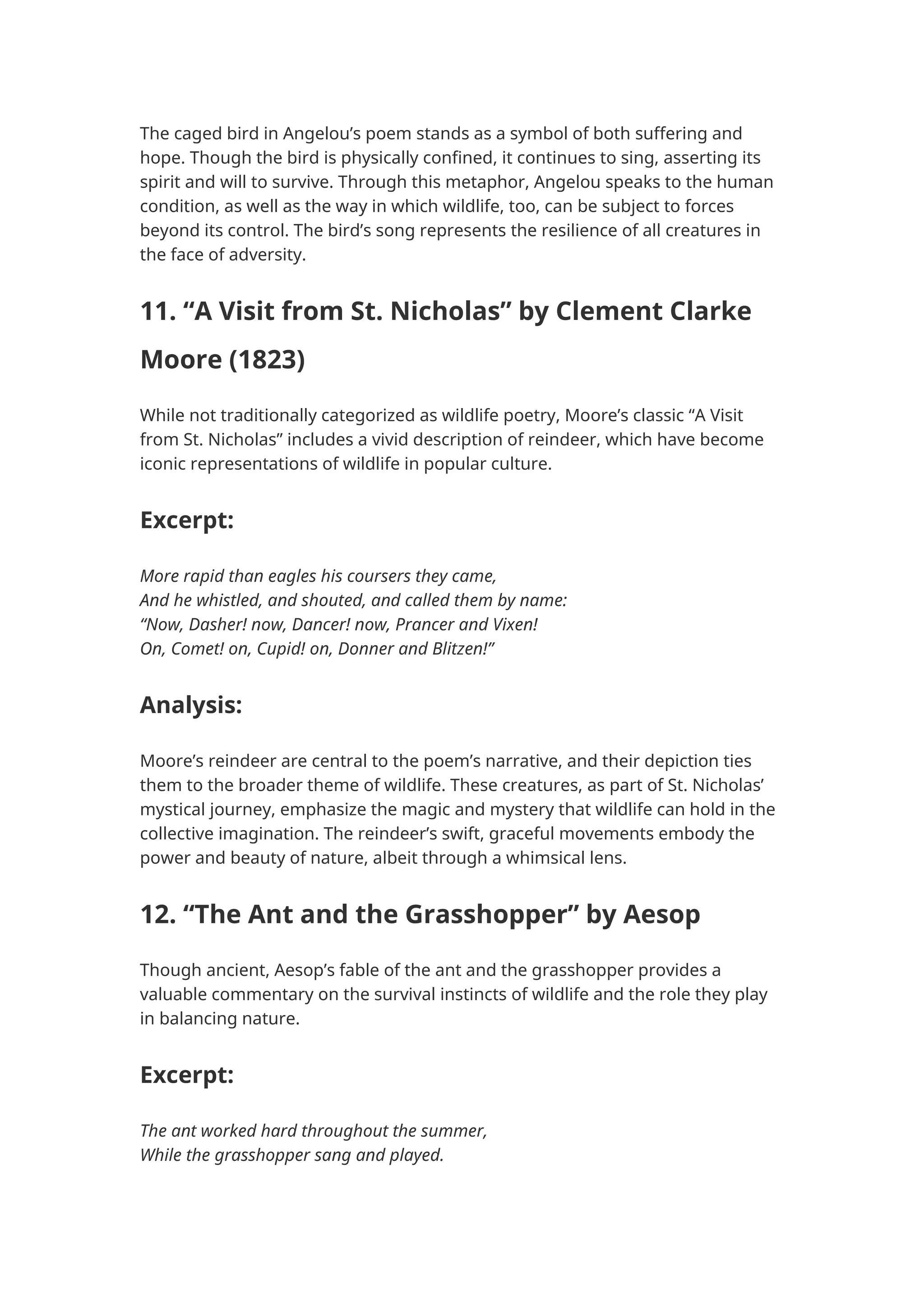 15 Famous Poems About Wildlife You May Be Interested In.docx