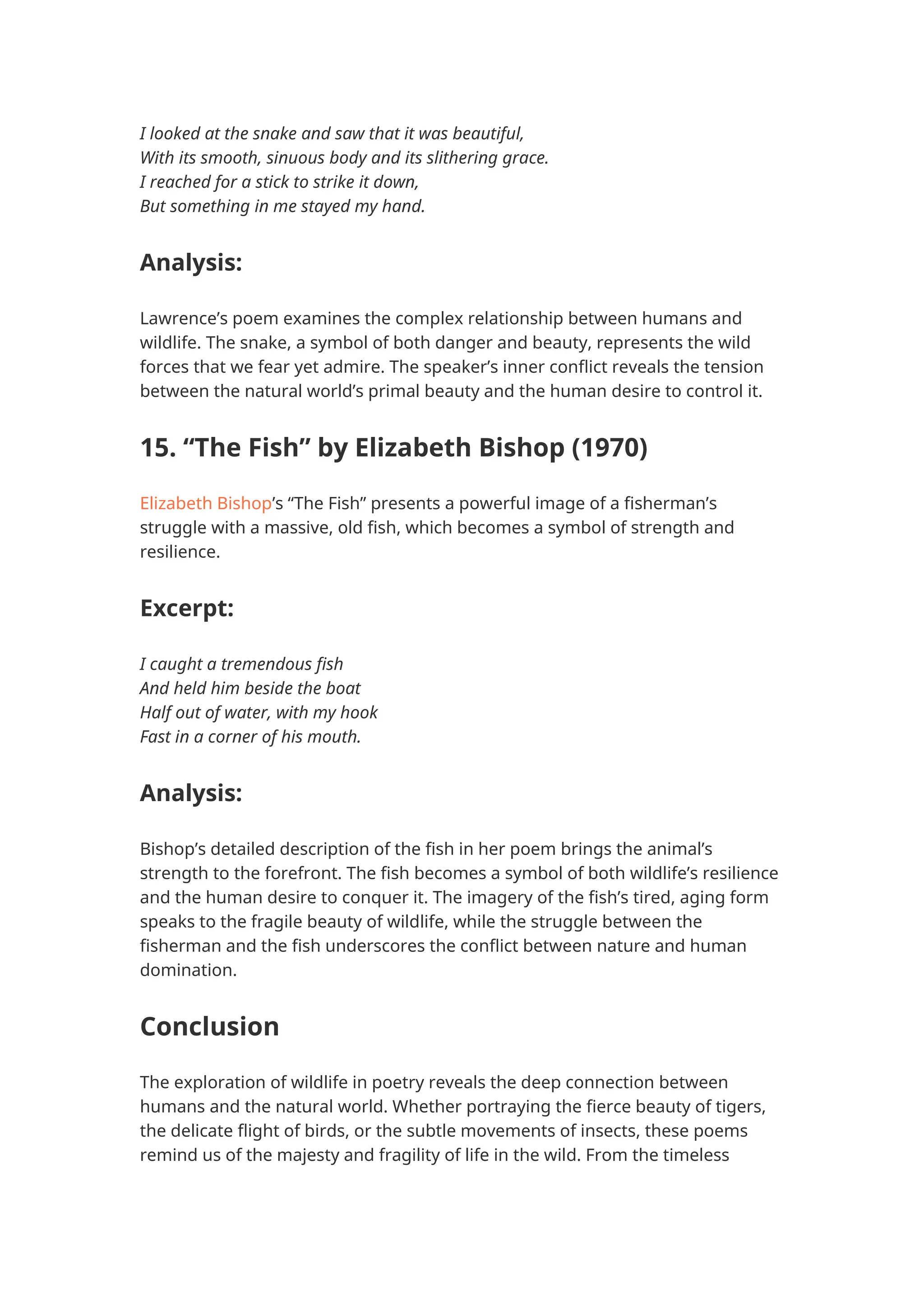 15 Famous Poems About Wildlife You May Be Interested In.docx