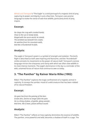 15 Famous Poems About Wildlife You May Be Interested In.docx