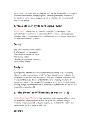 15 Famous Poems About Wildlife You May Be Interested In.docx