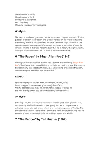 15 Famous Poems About Wildlife You May Be Interested In.docx