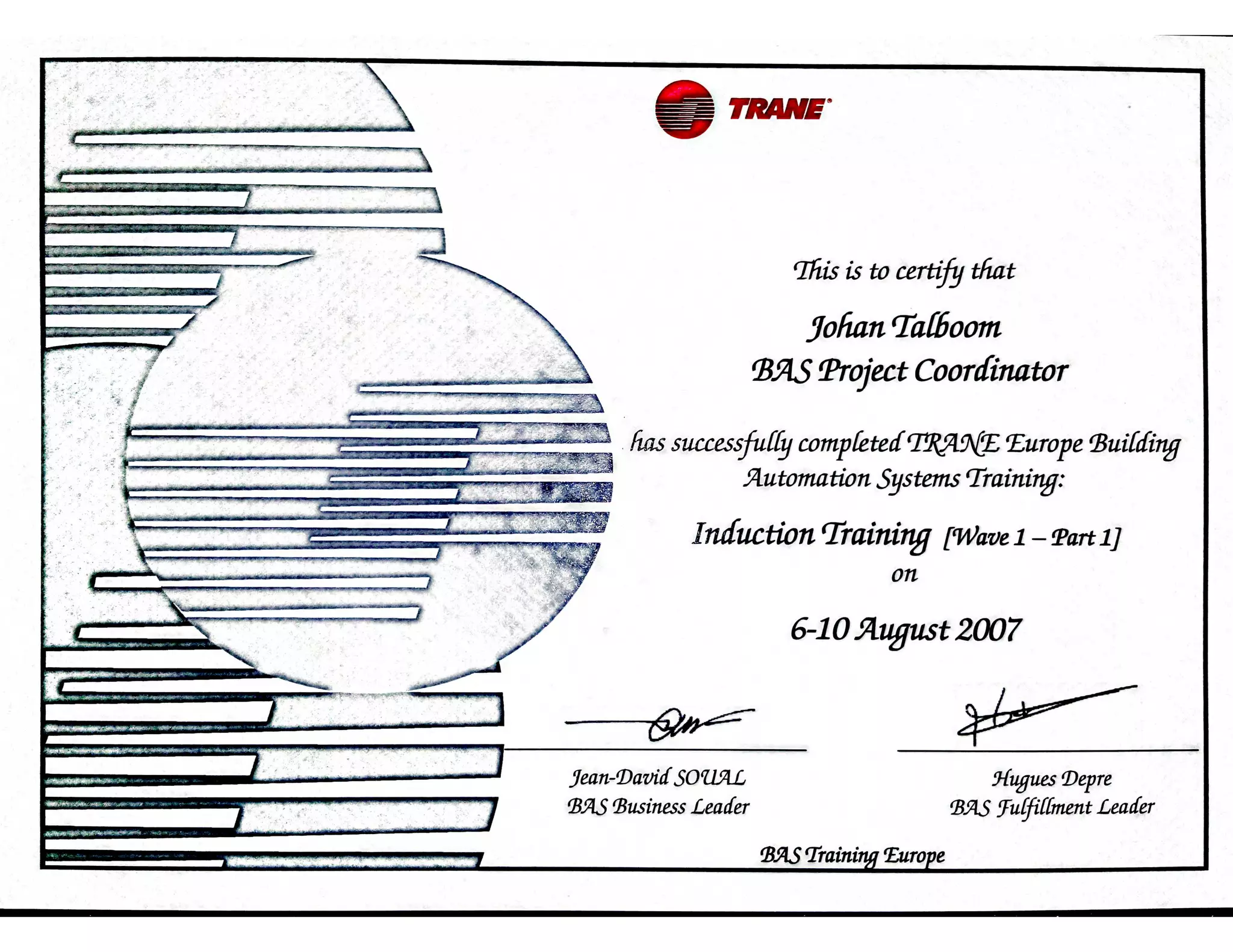 Trane BAS Project Coordinator | PPT