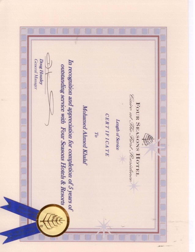Four Seasons 5 years certificate.PDF