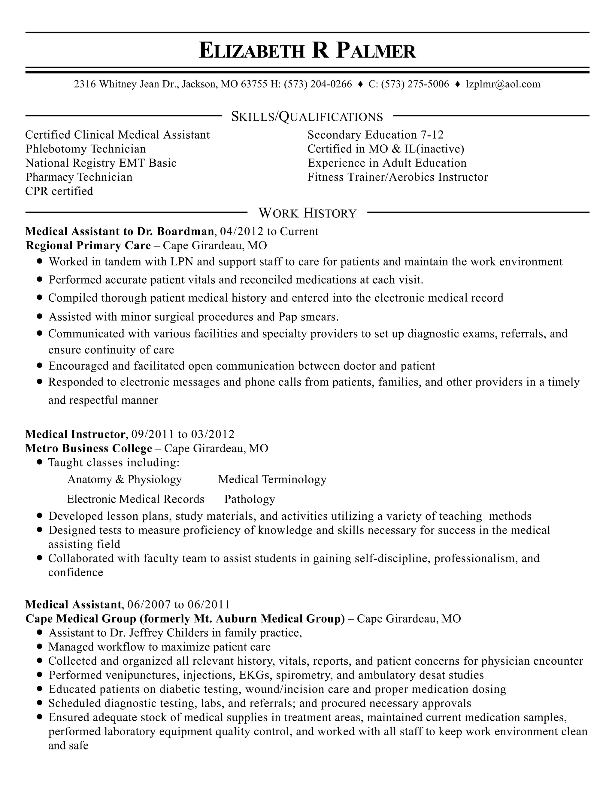 Elizabeth R Palmer Resume 2 (3) | PDF