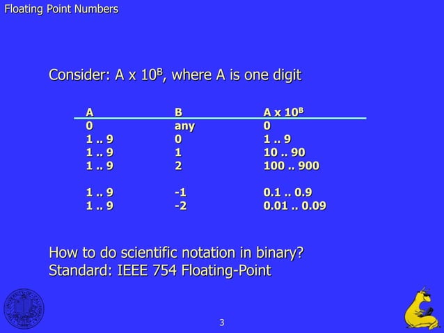 Single Precision Floating Point Format.ppt | Programming Languages | Computing