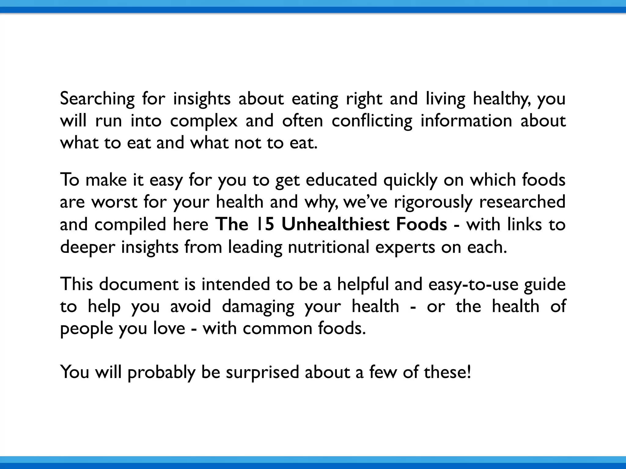 15 Foods You Must Stop Eating | PDF | Medical Health