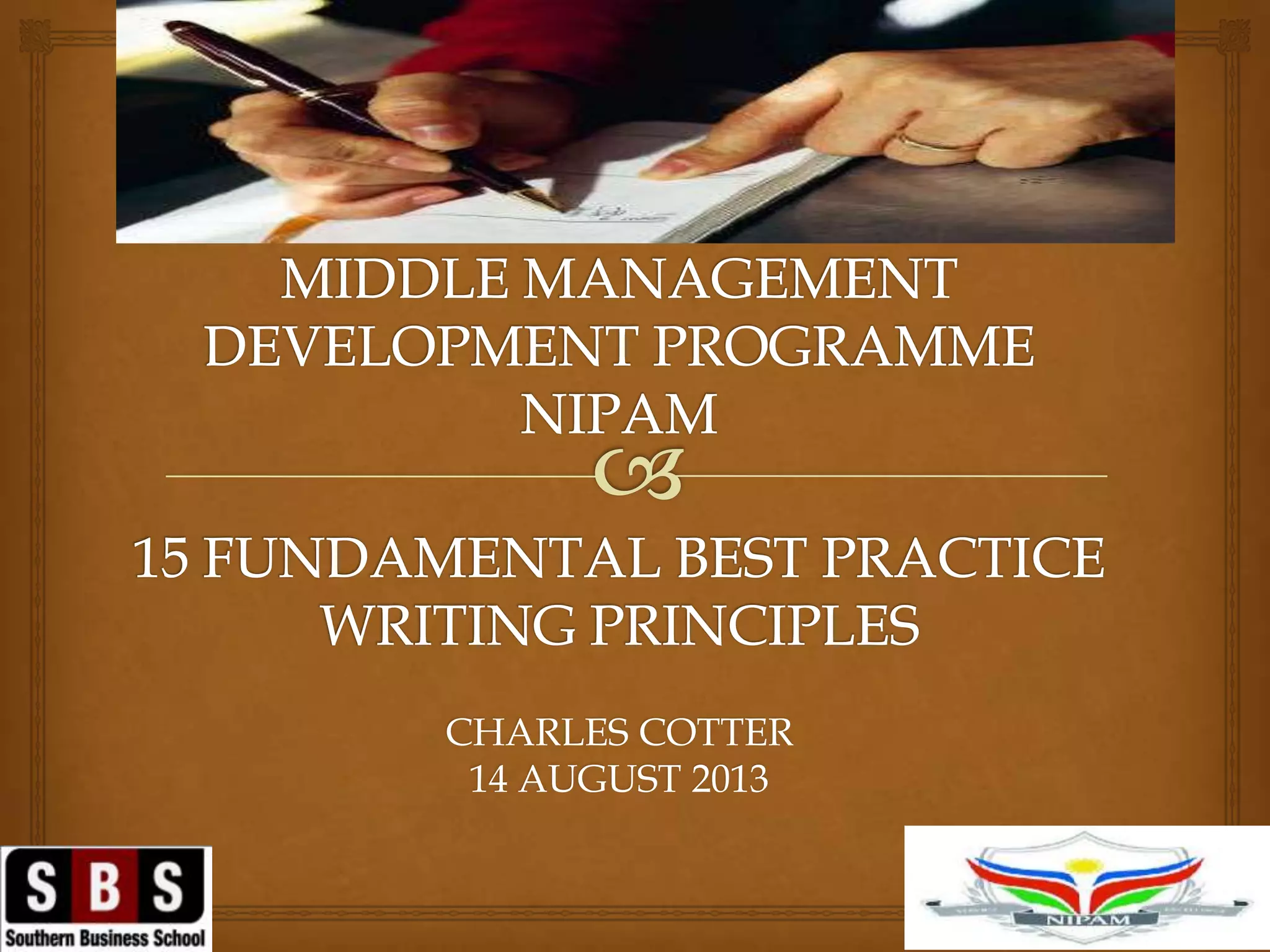 15 Fundamental Best Practice Writing Principles | PPTX