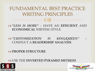 15 Fundamental Best Practice Writing Principles | PPT