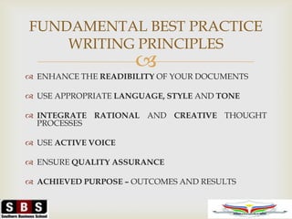 15 Fundamental Best Practice Writing Principles | PPT