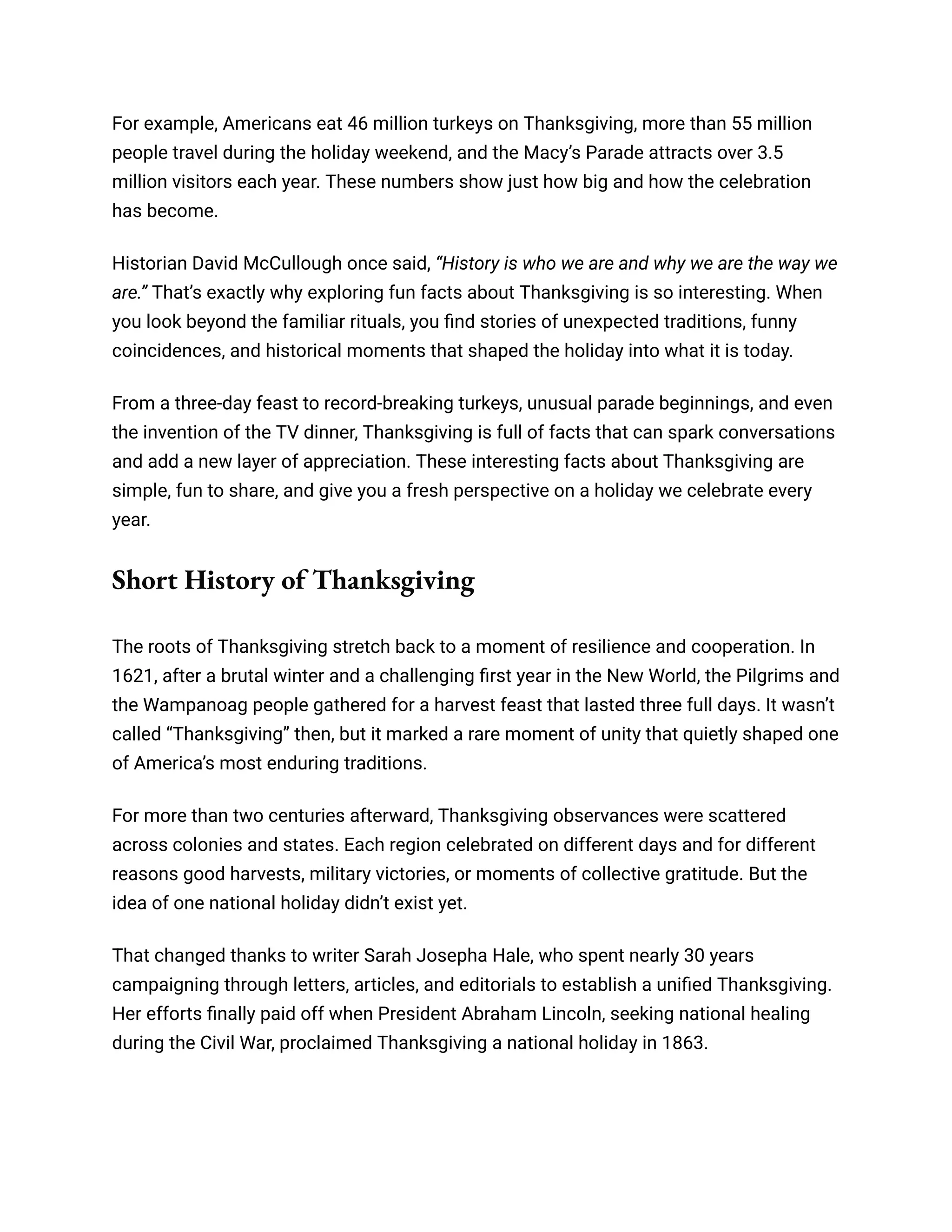 15 Fun Facts about Thanksgiving That Will Change How You See the ...