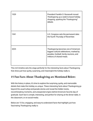 15 Fun Facts about Thanksgiving That Will Change How You See the ...