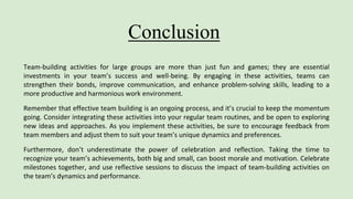 Team Building Activities for Large Groups | PPTX