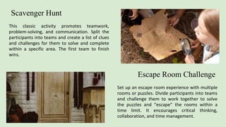 Team Building Activities for Large Groups | PPTX