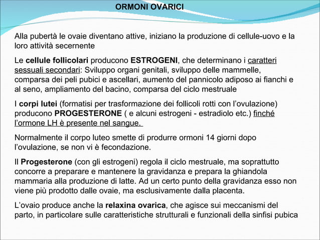 Gonadi femminili: Le ovaie | PPT