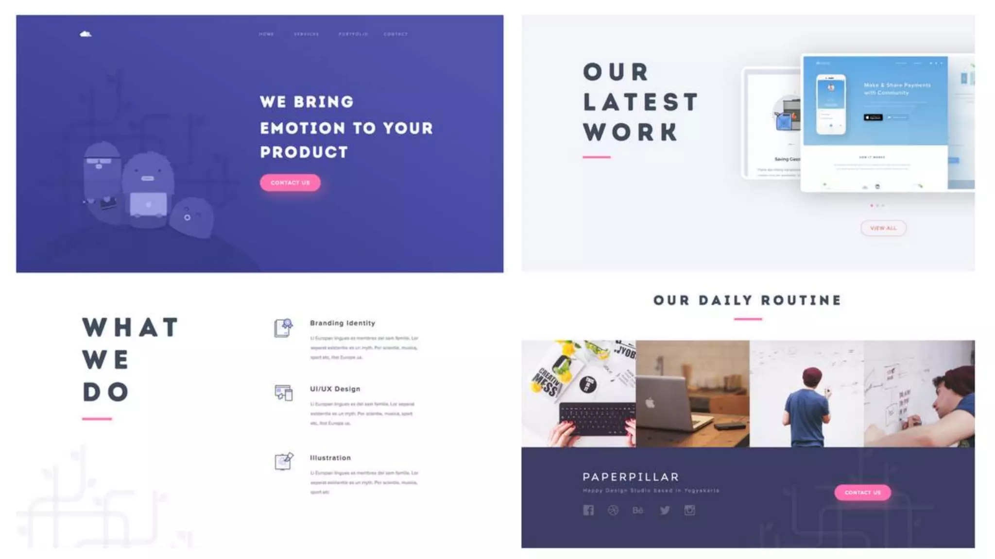 15 Great Landing Page Examples on Dribbble | PPTX