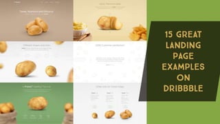 15 Great Landing Page Examples on Dribbble | PPTX