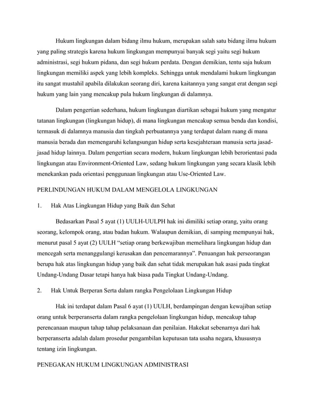 15, hbl, Leni Anggraeni, Hapzi Ali, Hukum Lingkungan ,Universitas Mercu ...