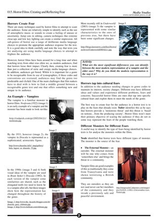 Horror Films: Creating and Reflecting Fear | PDF