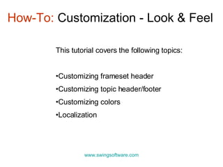 15 Howto Customization Look And Feel | PPT