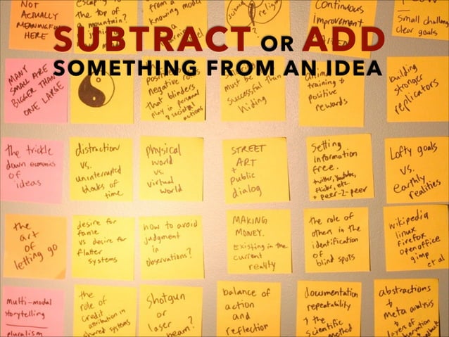 15 ideas on how to generate new ideas