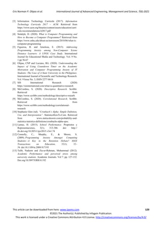 The Academic Performance and the Computer Programming Anxiety of BSIT ...