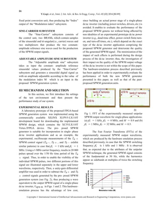DEVELOPMENT OF DC SOURCE BASED SYSTEM GENERATOR USING SPWM FOR HIGH SWITCHING FREQUENCY DC/AC ...