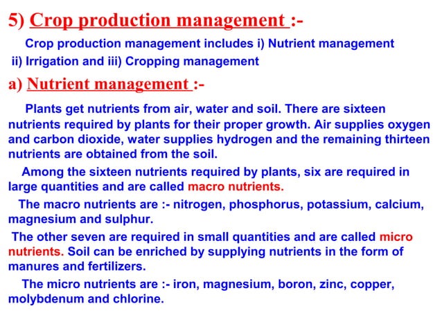 improvement in food resources | PPT