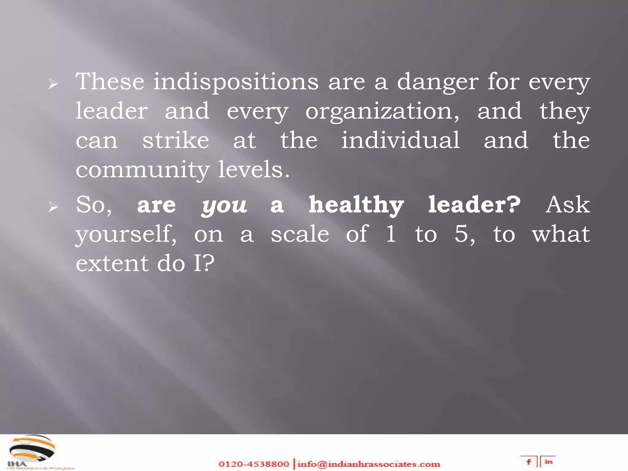 15 indisposition of Leadership | PPTX
