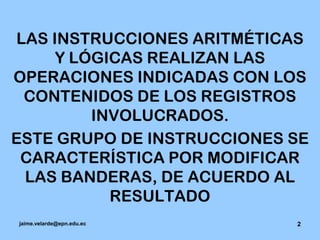 15 Instrucciones Aritmeticas y Logicas | PPTX | Technology & Computing