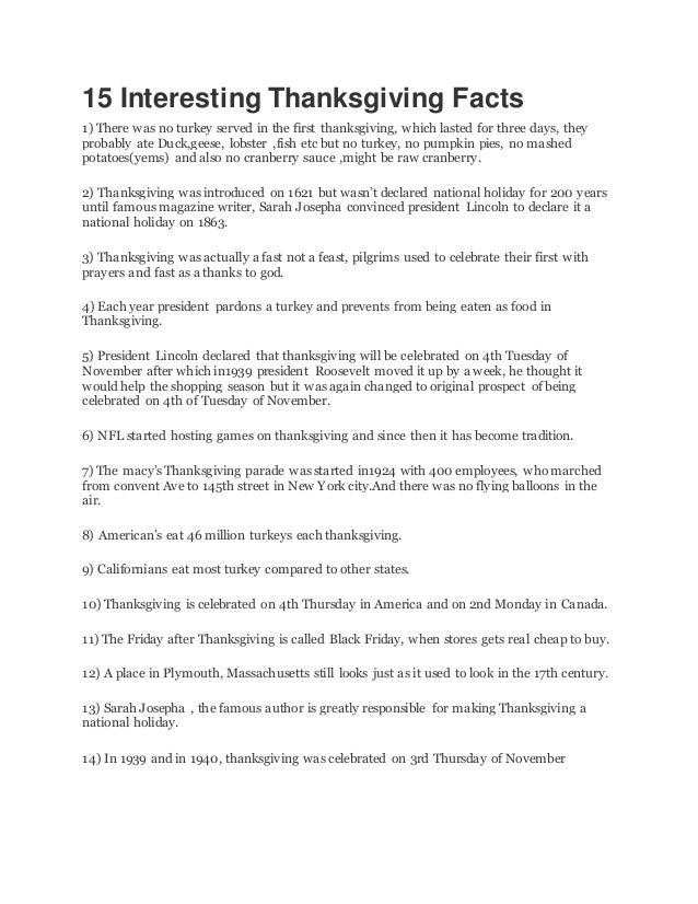15 Interesting Thanksgiving Facts 15-interesting-thanksgiving-facts