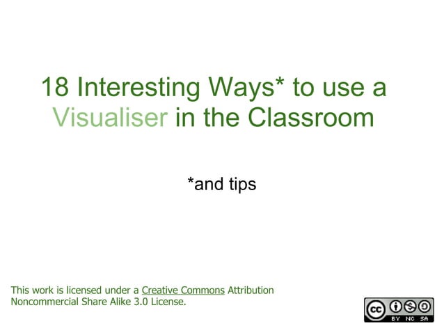 15 interesting ways_to_use_a_visualiser_in_the | PPT