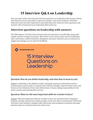 15 Interview Questions on Leadership.pdf