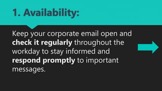 15 Key Points for Effective Corporate Email Communication | PPTX