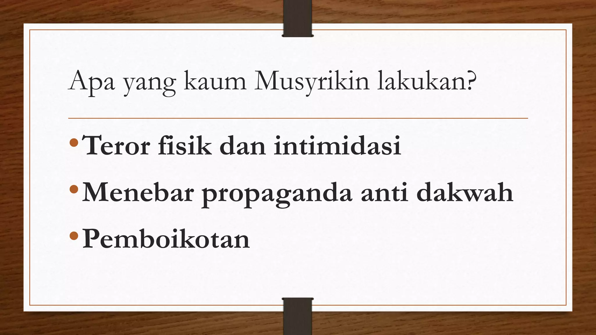 Kilas balik sejarah perjuangan dakwah rasulullah saw | PPTX