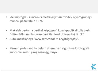 Kriptografi - Kriptografi Kunci Publik | PDF