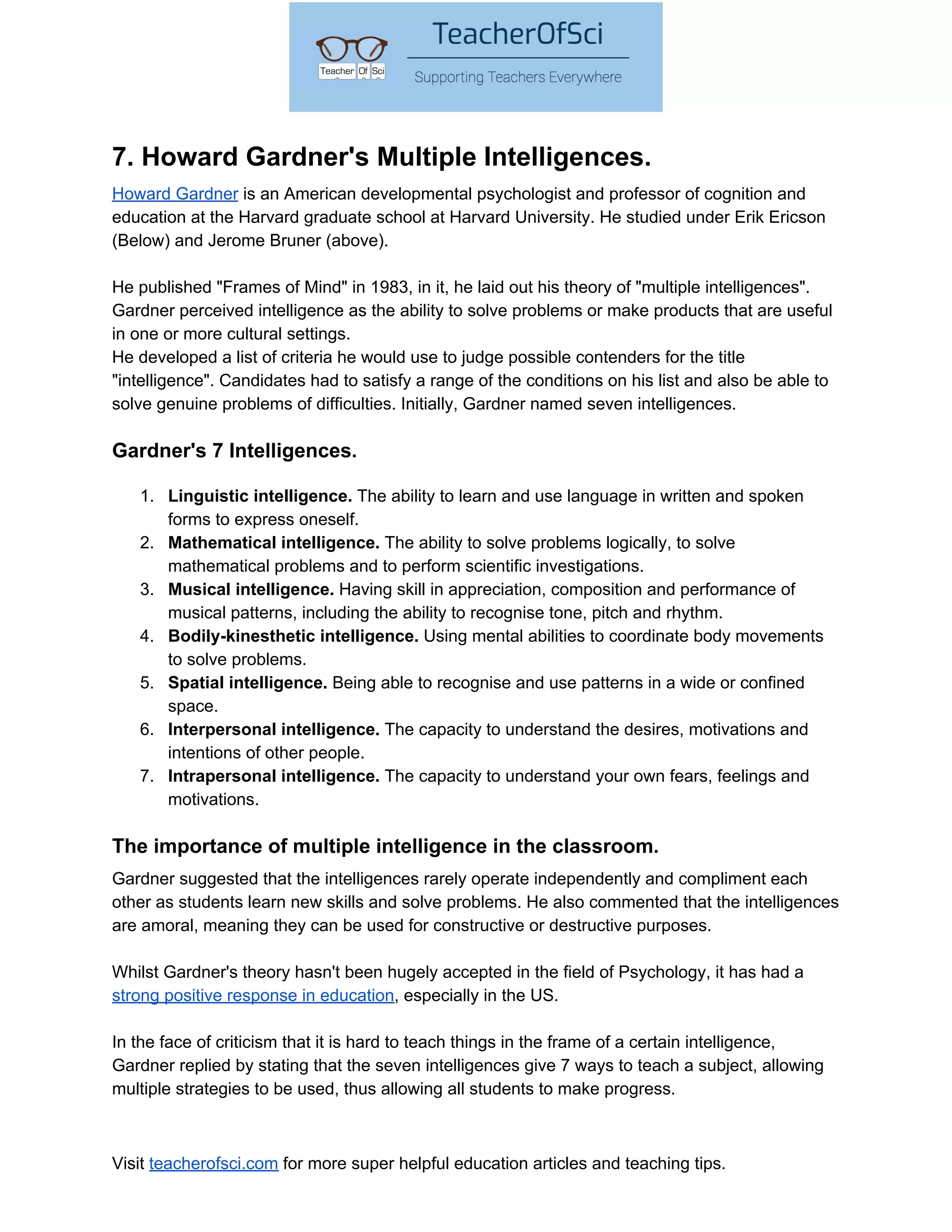 The 15 most influential learning theories in education (a complete summary) | PDF