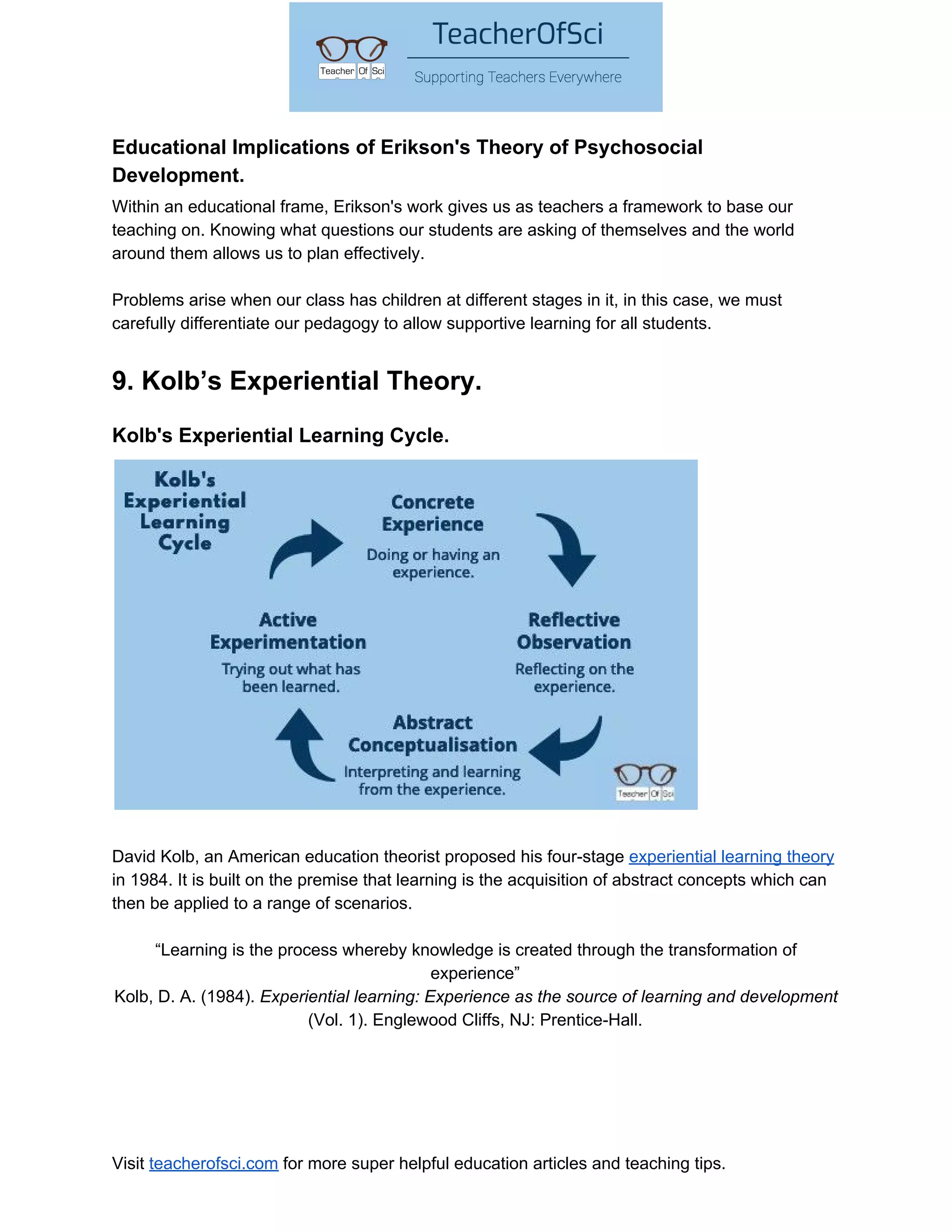 The 15 most influential learning theories in education (a complete ...