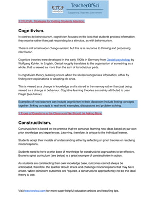 The 15 most influential learning theories in education (a complete summary) | PDF