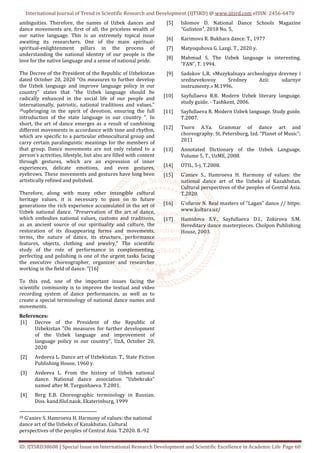 Linguacultural Aspects of Uzbek National Subject Dances | PDF