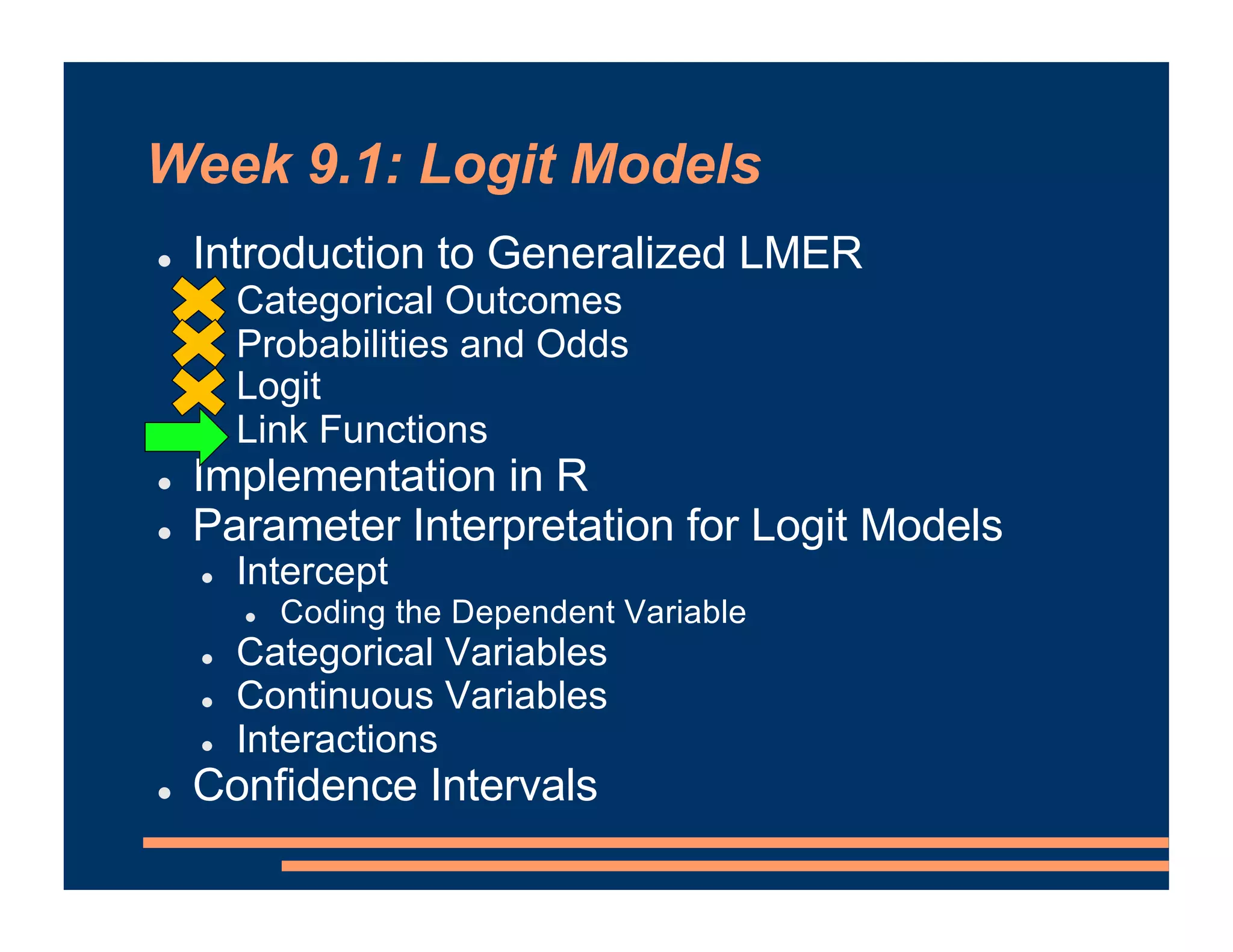 Mixed Effects Models - Logit Models | PPT